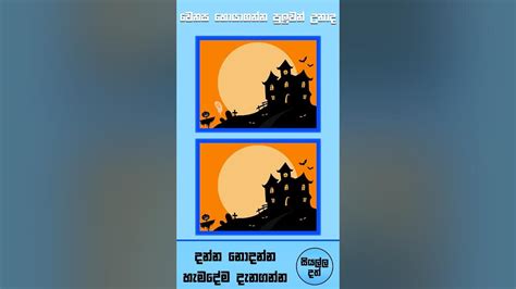 මේ පින්තූර දෙකේ තියෙන වෙනස්කම ඔයාලට හොයාගන්න පුලුවන් උනාද😊🧐 Find The Difference Sinhala
