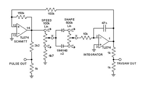 Trianglesquare To Sawramp Waveshaper Circuits Rsynthdiy