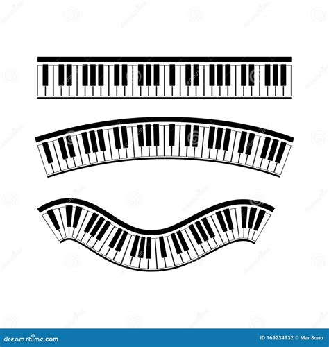 Keyboard Piano Vector Musical Instrument Illustration Stock Vector