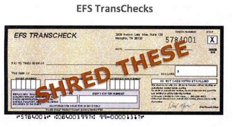 Drivers Should Inspect Their Efs Checks