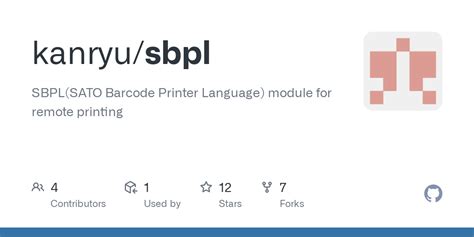 Github Kanryusbpl Sbplsato Barcode Printer Language Module For Remote Printing