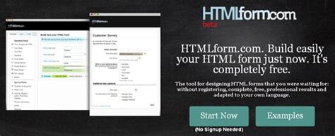 Free Online Html Form Builder Htmlform