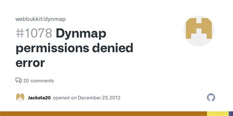 dynmap permissions denied error · issue 1078 · webbukkit dynmap · github