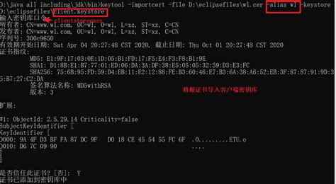 使用sslsocket实现双向认证（keytool证书创建双向认证证书（这里有根证书）的详细步骤以及踩雷） duriantry 博客园
