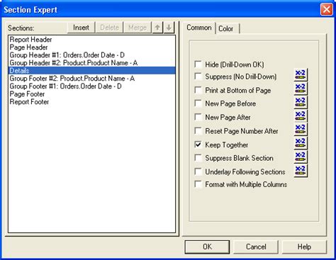 6 05 Report Sections Formatting Them Crystal Reports Online Training