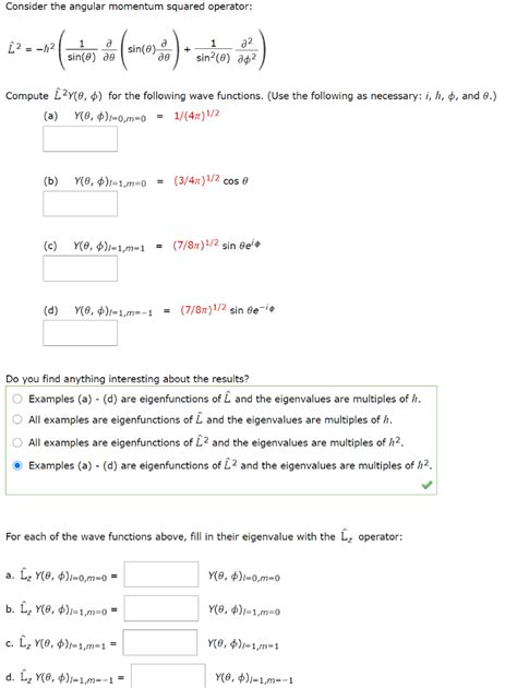 solved consider the angular momentum squared operator 12