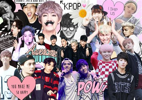 My First Kpop Collage By Rainbowcandleofjoy On Deviantart