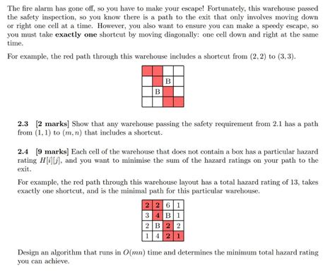 solved you are in a warehouse represented as a grid with m