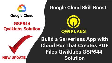 Build A Serverless App With Cloud Run That Creates Pdf Files