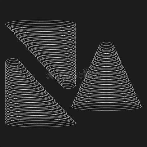 Abstract Triangular Cones White Line Graphics Bold Black Background Abstract Triangular Cones White Line Graphics Bold Black Background
