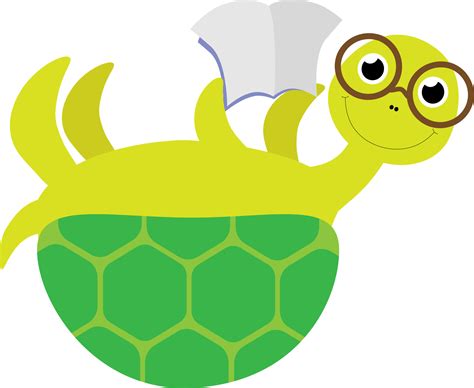 Vector Illustration Of Turtle Character In Glasses With Book In Cartoon Style 23883518 Vector