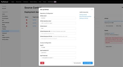 configure source control with github retool docs