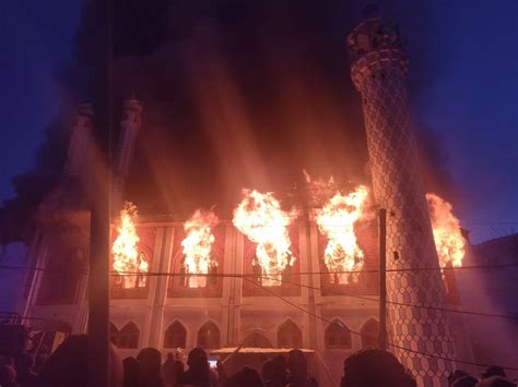 Massive Fire Breaks Out At Jamia Masjid In Jandks Drass India Today