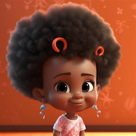Premium Ai Image A Cartoon Character With A Big Brown Hair And A