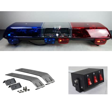 48 Inch Red Blue Halogen Rotating Revolving Lightbar Red Blue Halogen Lightbar And 48 Inch