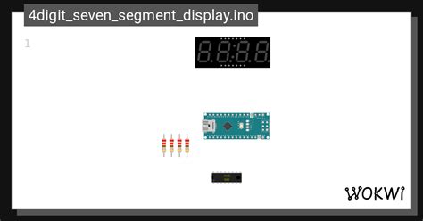 4digitsevensegmentdisplay Wokwi Esp32 Stm32 Arduino Simulator