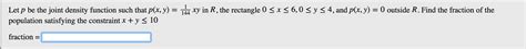 solved let p be the joint density function such that p x y