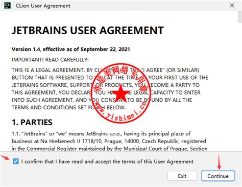 勾选“i Confirm”，点击“continue”，