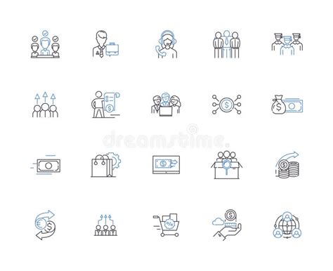 Customer Support Outline Icons Collection Customer Support Help Assistance Service