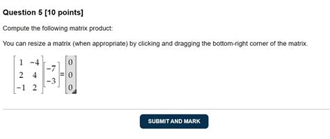 Solved Compute The Following Matrix Product You Can Resize Chegg Com