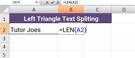 Left Triangle Reverse Text Splitting In Excel
