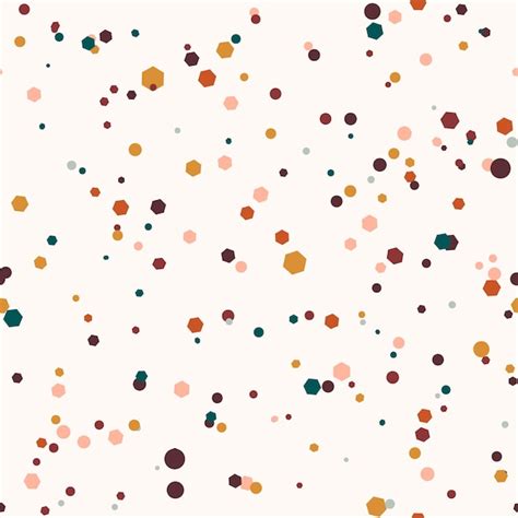 Premium Vector Colorful Abstract Messy Seamless Pattern With Geometric Shapes Circles Six