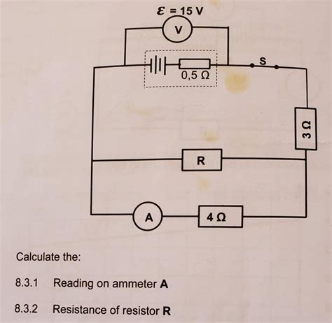 Solved Calculate The 8 3 1 ﻿reading On Ammeter A 8 3 2
