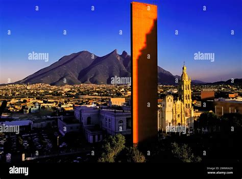 View Of The State Capital City Of Monterrey With The Natural Monument