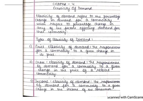 Elasticity Of Demand Handwritten Notes For Class 11 Economics Stuvia Us