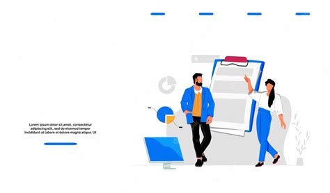 Premium Vector Business Analytics Web Banner Template With Group Of
