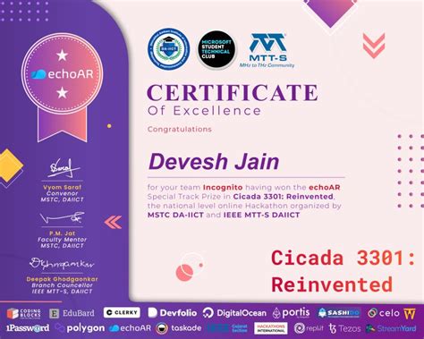 devesh jain on linkedin hackathon echoar cicada ar vr