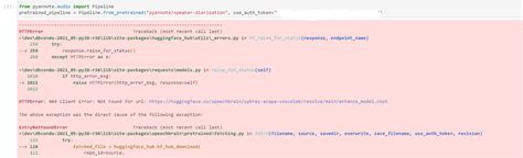 Not Able To Download Speaker Diarization Pipeline · Issue 1402