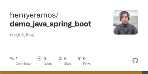 GitHub Henryeramos Demo Java Spring Boot Rest Full Blog
