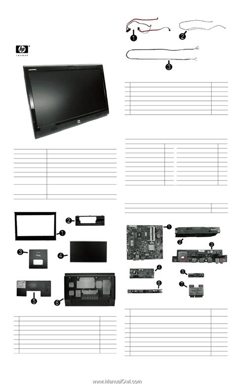 Compaq 100eu Illustrated Parts And Service Map Compaq 100eu All In One Pc