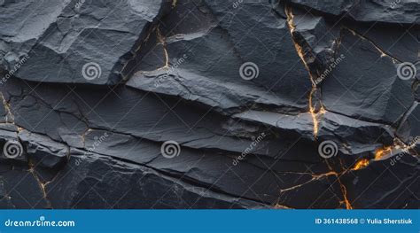 Black Slate Rock Background Texture With A Rough And Uneven Surface