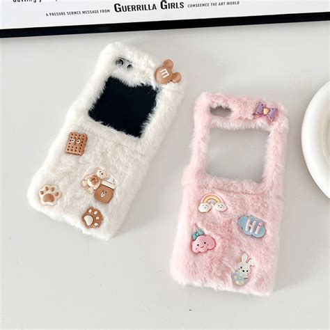 입체 파츠 장식 귀여운 보들 털 겨울 전용 하드 삼성 갤럭시 Z플립5 Z플립4 Z플립3 제트플립5 제트플립4 제트플립3 지플립5 지플립4 지플립3 Zflip5 케이스 에이블리