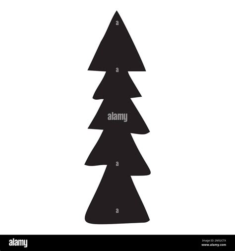 Xmas Holiday Tree Linocut Cartoon Vector Stock Vector Image Art Alamy