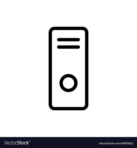 Simple Vertical Server Icon Or Web Hosting Vector Image