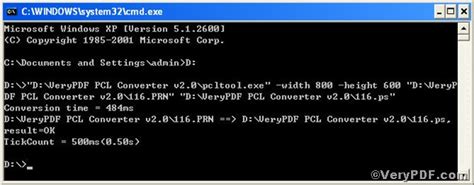 Convert Prn To Postscript And Set Page Size Via Command Line Verypdf
