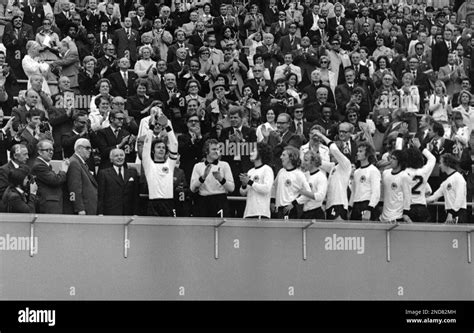The West Germany National Soccer Team After Being Presented With The