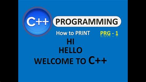 Introduction To C Programming Display Hi Hello Welcome To C Youtube