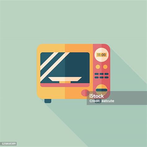 부엌 용품 비치 전자레인치 평편 아이콘크기 긴 Shadow Eps10이 포함됩니다 가정 생활에 대한 스톡 벡터 아트 및 기타 이미지 가정 생활 가정 주방 가정의 방