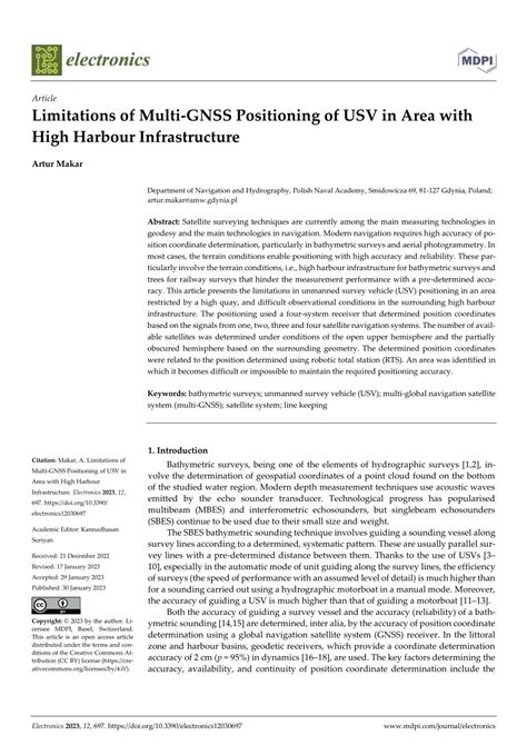 Pdf Limitations Of Multi Gnss Positioning Of Usv In Area With High Harbour Infrastructure
