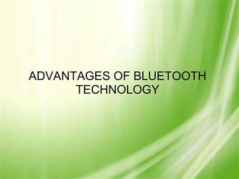 Bluetooth Technology Presentation Ppt