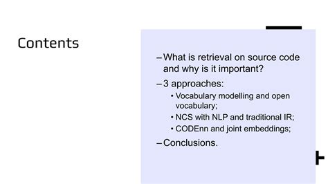 Retrieval On Source Code A Monograph Presentation Ppt