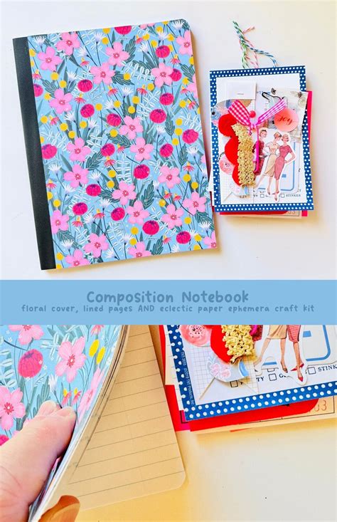 Cute Floral Composition Notebook Note Taking Journal Positive Thinking Lined Paper Notebook