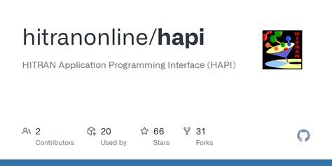 Github Hitranonlinehapi Hitran Application Programming Interface Hapi