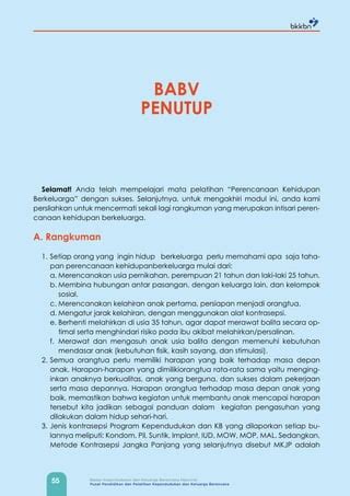 Modul Perencanaan Kehidupan Berkeluarga Bkkbn Rev4 Pdf