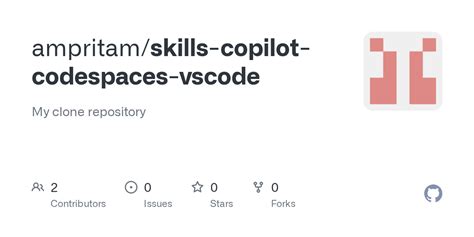Github Ampritamskills Copilot Codespaces Vscode My Clone Repository