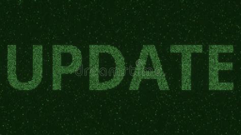 Update Text Made With Many Symbols On Computer Screen 3d Rendering